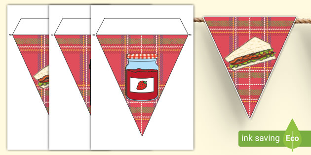 FREE! - Printable Bunting of Picnic Food | Primary Resource | Twinkl