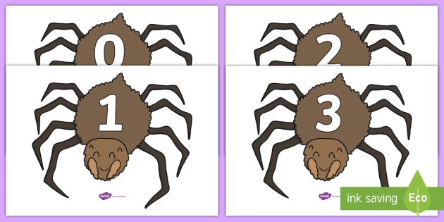 FREE! - Numbers 0-50 on Spiders (Teacher-Made)