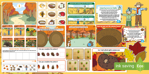 👉 EYFS Nursery Maths Activity Pack: Autumn (teacher made)
