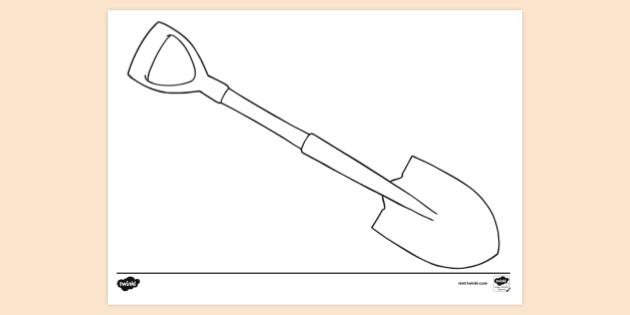 FREE! - Shovel Colouring Sheet | Colouring Sheets