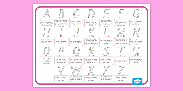 Capital Letter Formation Desk Mat