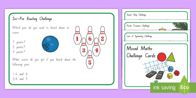 Mixed Maths Challenge Cards (teacher made)