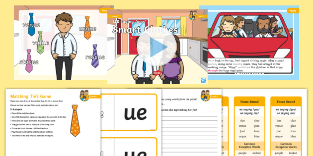 ‘ue’ saying /yoo/ and /oo/ Lesson Pack - Level 5 Week 12 Lesson 1