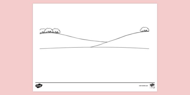 FREE! - Hill Colouring Sheet | Colouring Sheets