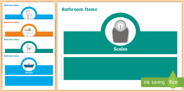 Bathroom Items Headband Oral Language Game (teacher made)