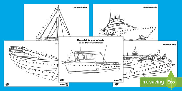 FREE! - Dot to Dot Boat Activity - Templates and Worksheets - Twinkl
