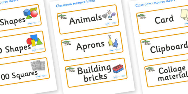 FREE! - Safari Themed Editable Classroom Resource Labels