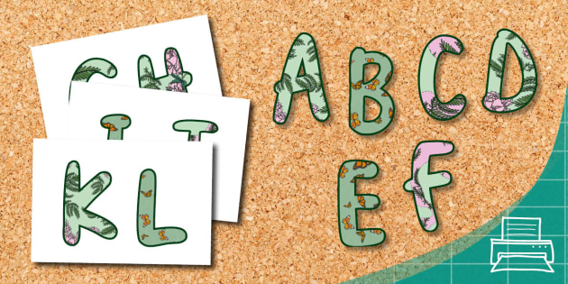 Alphabet Display Lettering | Classroom Organisation | Nature