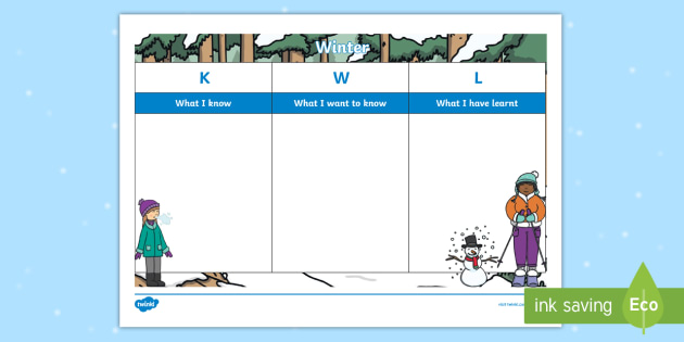 Winter Topic KWL Grid (Teacher-Made)