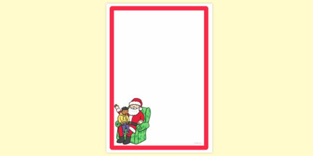 FREE! - Visiting Santa Page Border | Page Borders | Twinkl