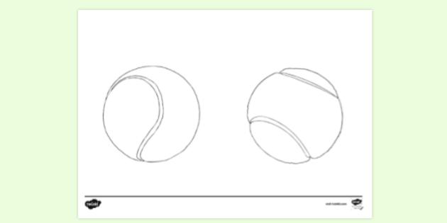 FREE! - Tennis Ball Colouring Sheet (teacher made)