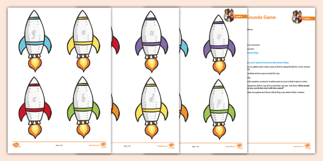 Phonics Level 2 Space Rocket Sounds Rocket Ships