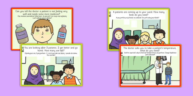Challenge Cards Hospital Role Play Polish Translation