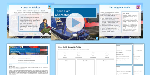 Stone Cold Lesson 4: Character Voice (teacher made)