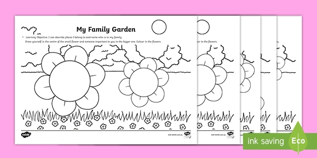 My Family Garden Worksheets (teacher made)