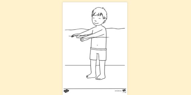 FREE! - Arms in Front Colouring Sheet | Colouring Sheets