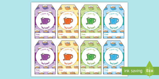 Teacher Appreciation Tea Gift Tag