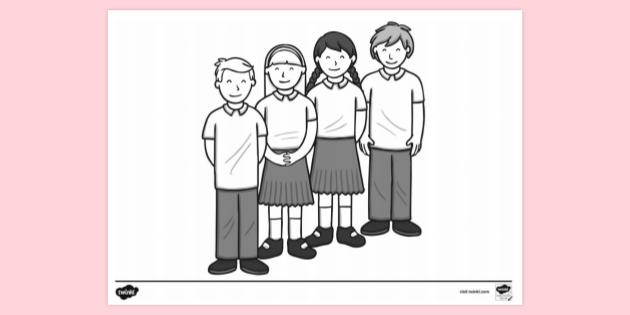 FREE! - Lining Up Colouring Sheet | Colouring Resources | Twinkl