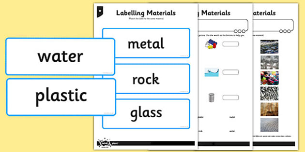 Labelling Materials Worksheet - Primary Resources