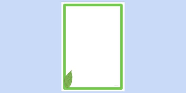 FREE! - Leaf Page Border | Page Borders | Twinkl