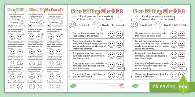 Editing Checklist Creating A Checklist