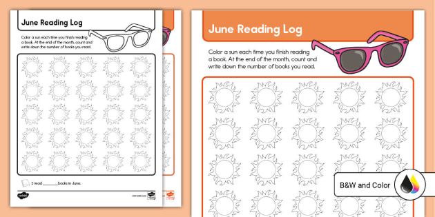 June Reading Log (Teacher-Made)