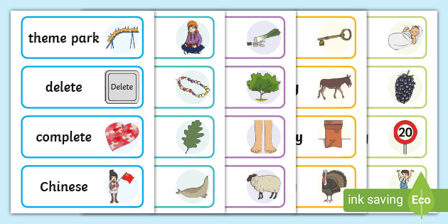 Alternative Spelling for ee Cards Word Cards (teacher made)