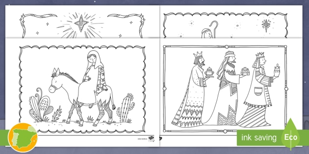 dia de los reyes magos coloring pages