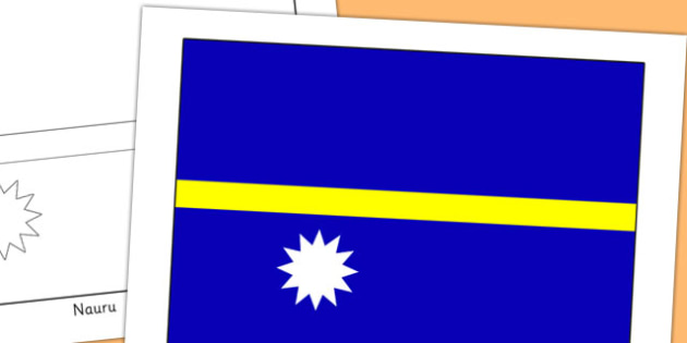 Nauru Flag Display Poster (teacher made)