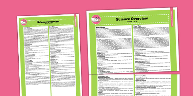FREE! - Australian Curriculum Year 3-4 Overview Science - australia