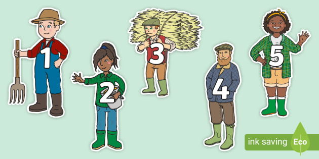 Farmer Display Numbers (teacher made)