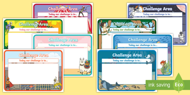 Challenge Area Editable Challenge Sign (teacher made)