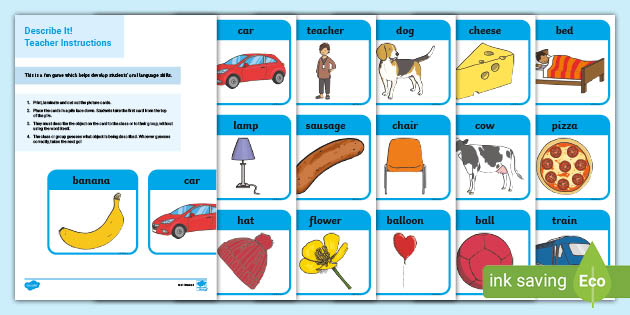 Oral Language 'Describe It!' Game (teacher made)