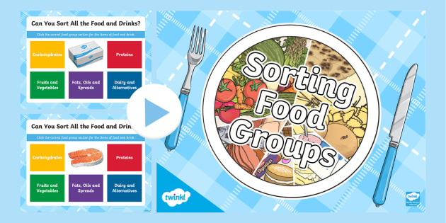 * NEW * Sorting Food Groups PowerPoint (teacher made)