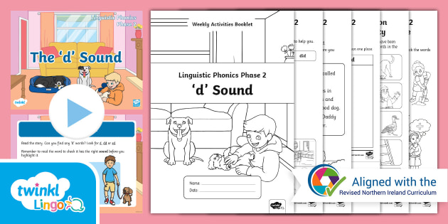 NI Linguistic Phonics Phase 2 'd' Sound Activities Pack