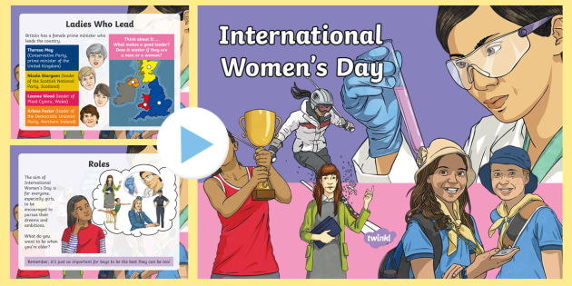 * NEW * KS2 International Women's Day PowerPoint - events