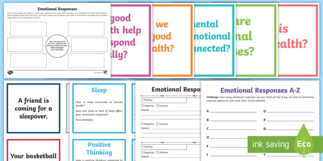 Emotional Responses Resource Pack (teacher made)