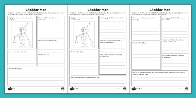 KS2 Cheddar Man Research Activity (Teacher-Made)