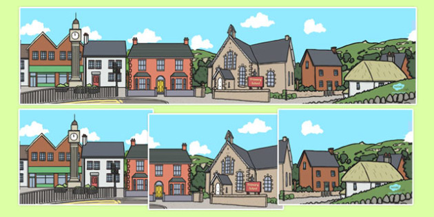 Village Small World Background (teacher made)