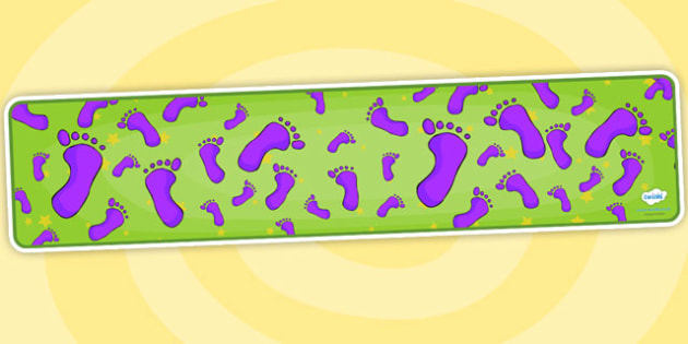 👉 Editable Banner Footprints (teacher made)