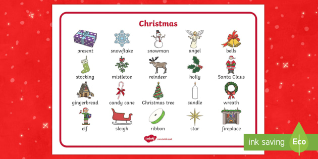 Christmas Word Mat