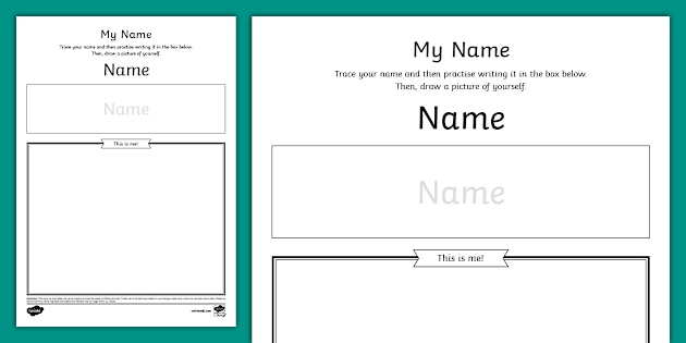Learning To Print Your Name Worksheet