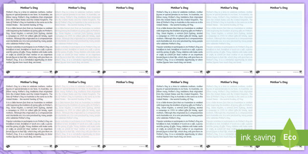 Mother's Day Handwriting Worksheets (teacher made)