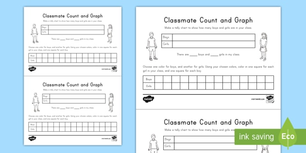 Classmate Count and Graph Worksheet