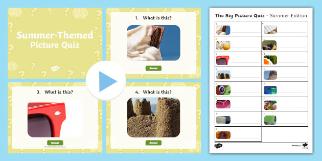 KS1 Summer-Themed Picture Quiz Pack (teacher made)