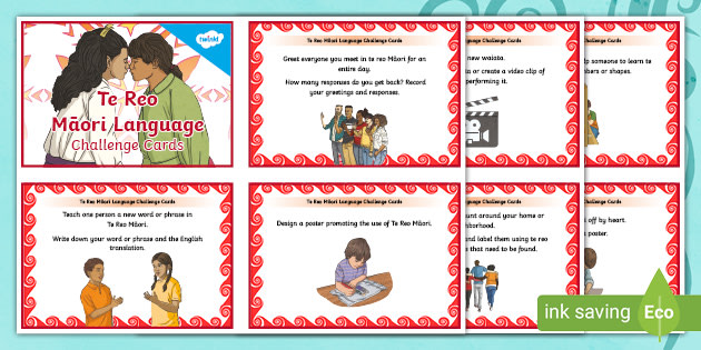 Te Reo Māori Language Challenge Cards