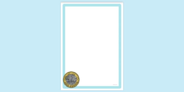 FREE! - Coin Page Border For Children | Page Borders | Twinkl