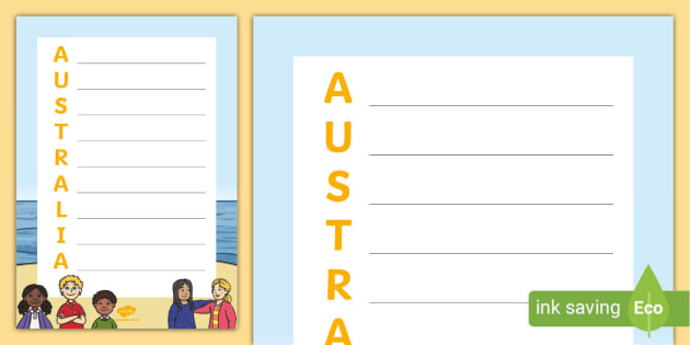 Australia Acrostic Poem | Australia Day Resources