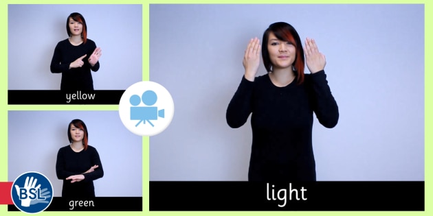 How to Sign Colours in British Sign Language Video Clip - sign