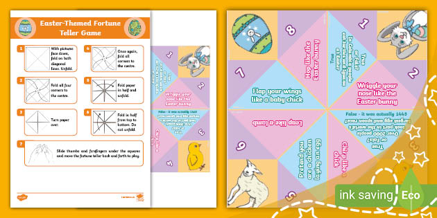 Easter-Themed Fortune Teller Game